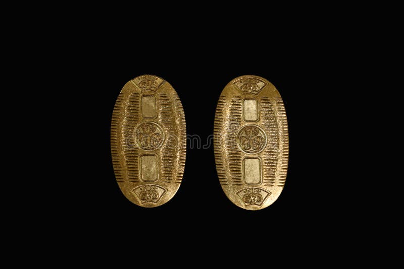 Replica Pure Gold Coins Called Koban in Japan Stock Image - Image of ...