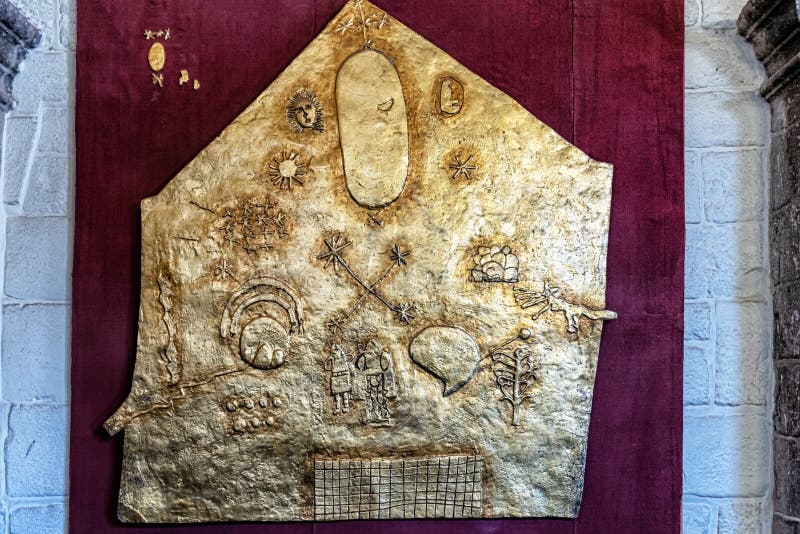 Replica of Sun Disk from the Sun Temple, Cusco, Peru Editorial Photo ...