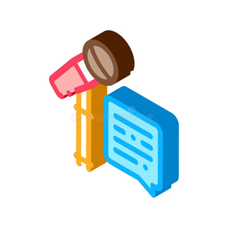 Replica Talking in Microphone Icon Vector Stock Vector - Illustration ...