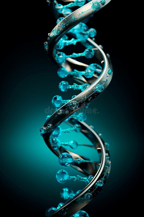 Replication Dna Blue Molecule Turquoise Color Stock Photos - Free ...