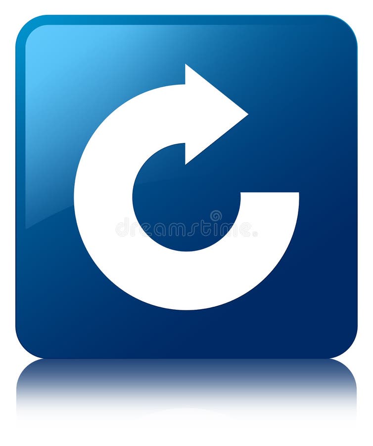 Reply Arrow Icon Blue Square Button Stock Illustration - Illustration ...