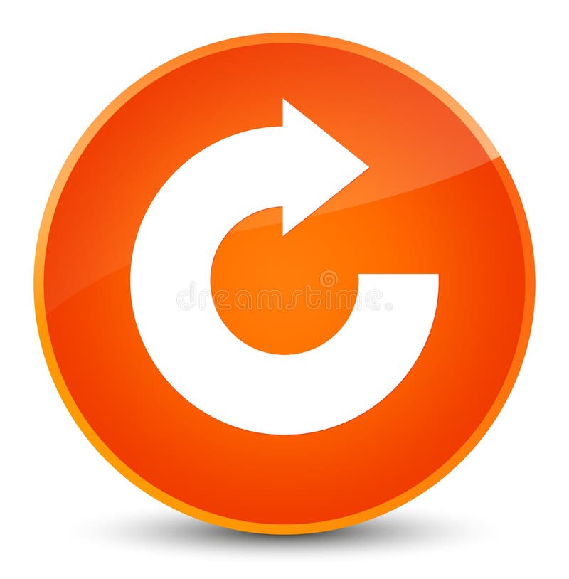 Reply Arrow Icon Elegant Orange Round Button Stock Illustration ...
