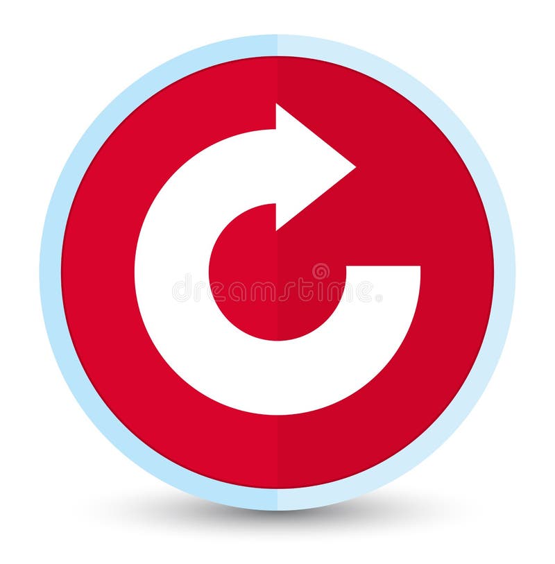 Reply Arrow Icon Flat Prime Red Round Button Stock Vector ...