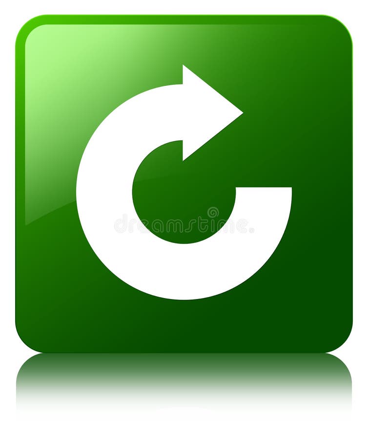 Reply Arrow Icon Green Square Button Stock Illustration - Illustration ...
