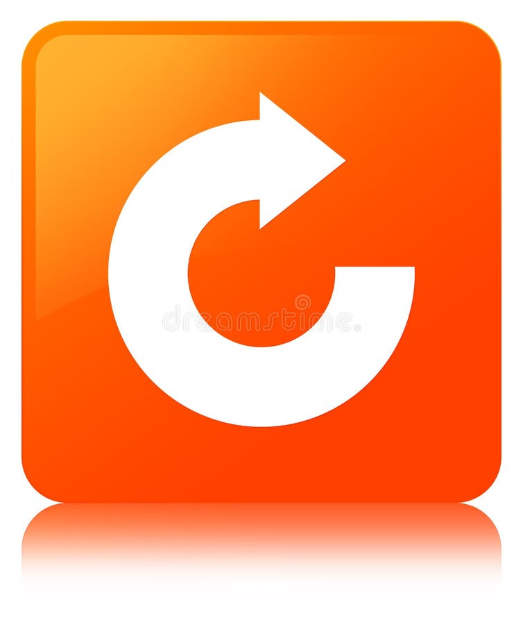 Reply Arrow Icon Orange Square Button Stock Illustration - Illustration ...