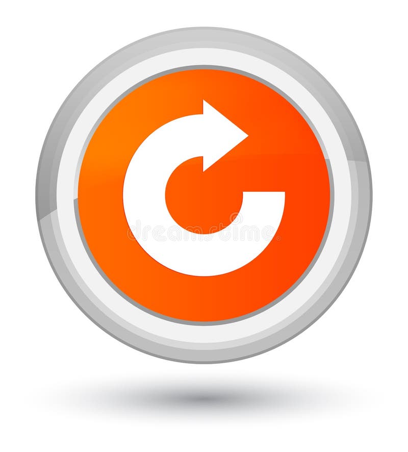 Reply Arrow Icon Prime Orange Round Button Stock Illustration ...