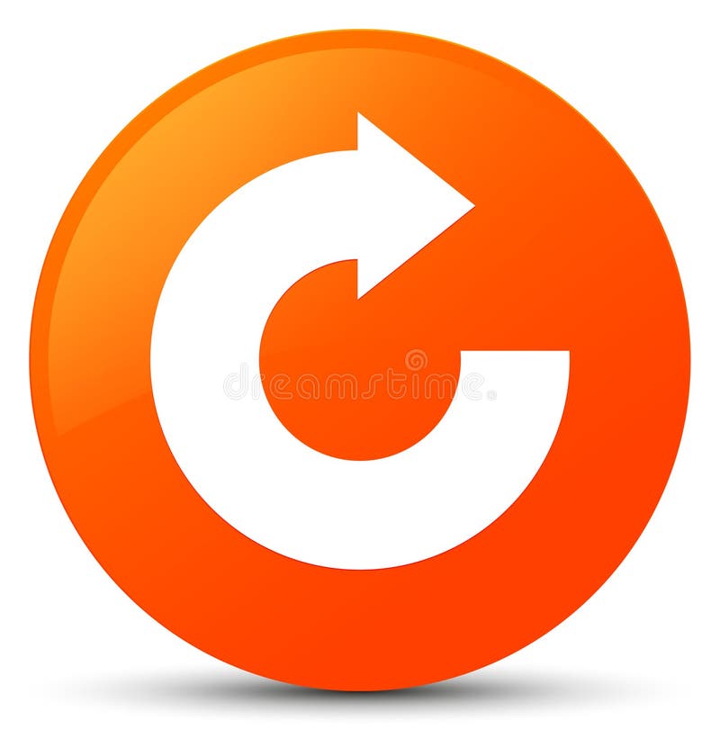 Reply Arrow Icon Orange Round Button Stock Illustration - Illustration ...