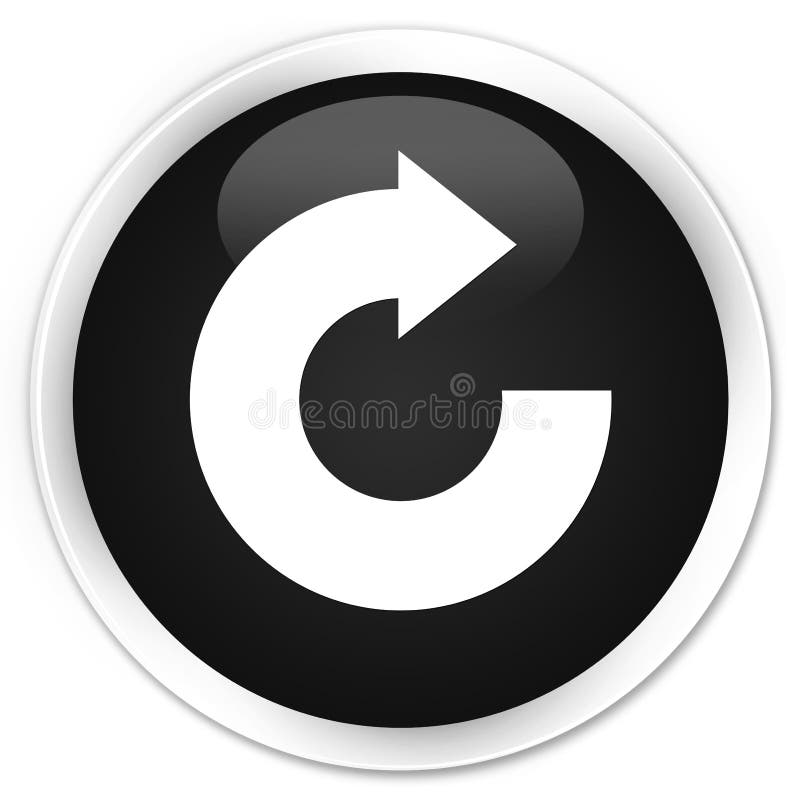 Reply Arrow Icon Premium Black Round Button Stock Illustration ...