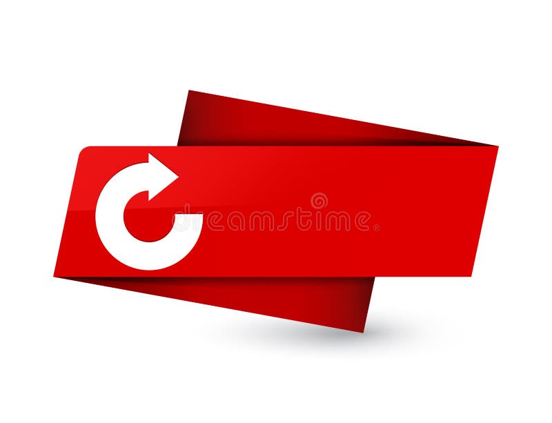 Reply Arrow Icon Premium Red Tag Sign Stock Illustration - Illustration ...