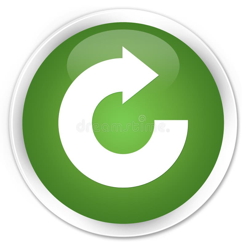 Reply Arrow Icon Premium Soft Green Round Button Stock Illustration ...