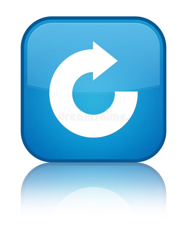 Reply Arrow Icon Special Cyan Blue Square Button Stock Illustration ...