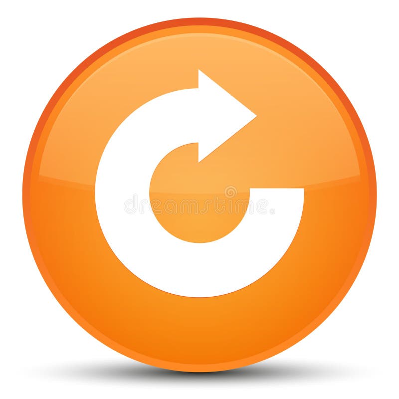 Reply Arrow Icon Special Orange Round Button Stock Illustration ...