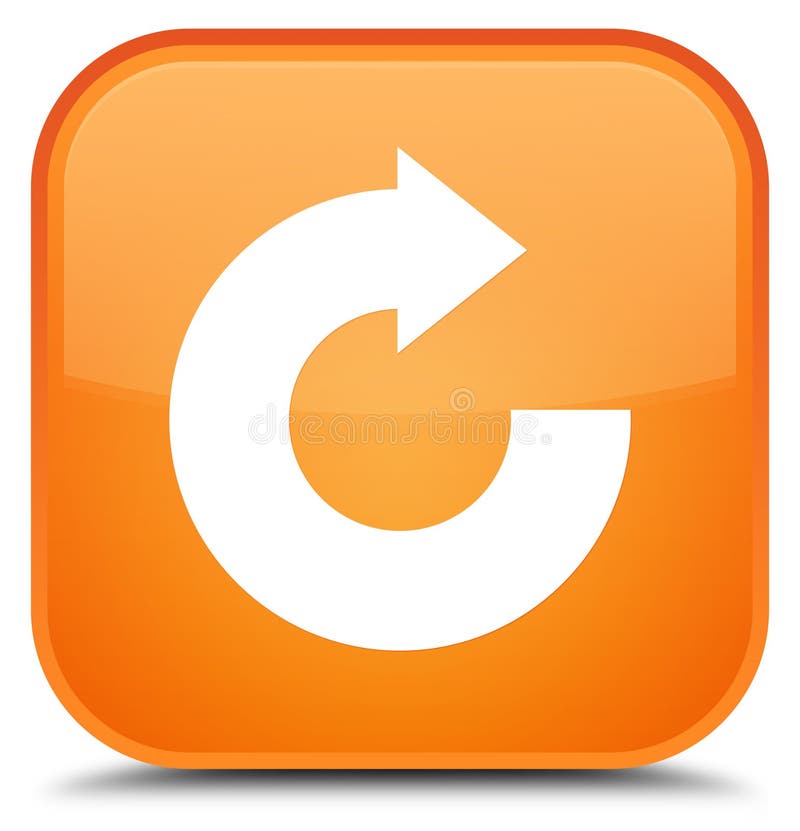Reply Arrow Icon Special Orange Square Button Stock Illustration ...