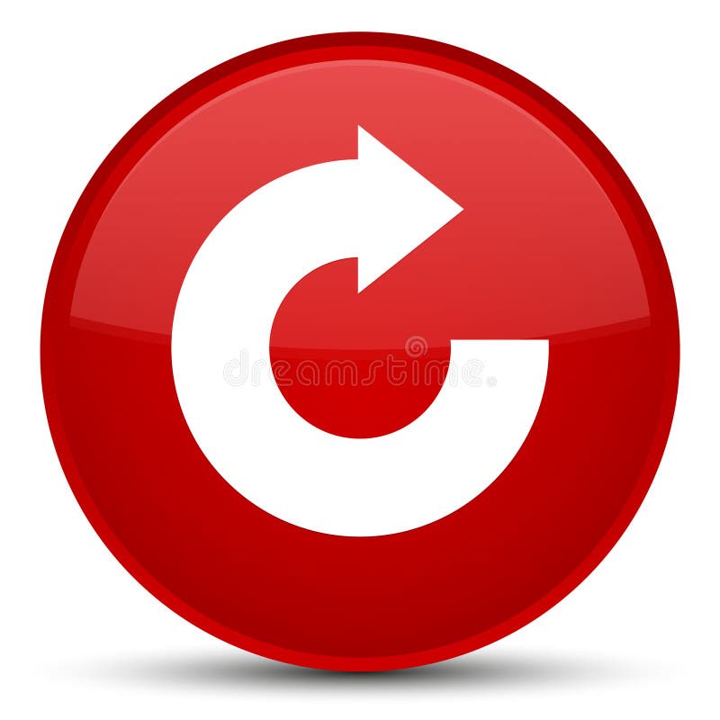 Reply Arrow Icon Special Red Round Button Stock Illustration ...