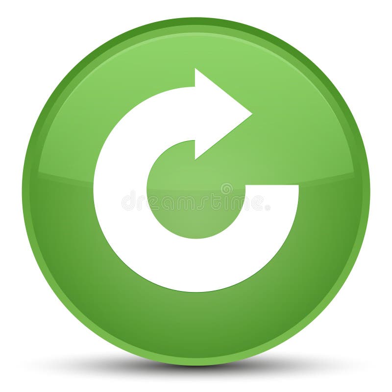 Reply Arrow Icon Special Soft Green Round Button Stock Illustration ...