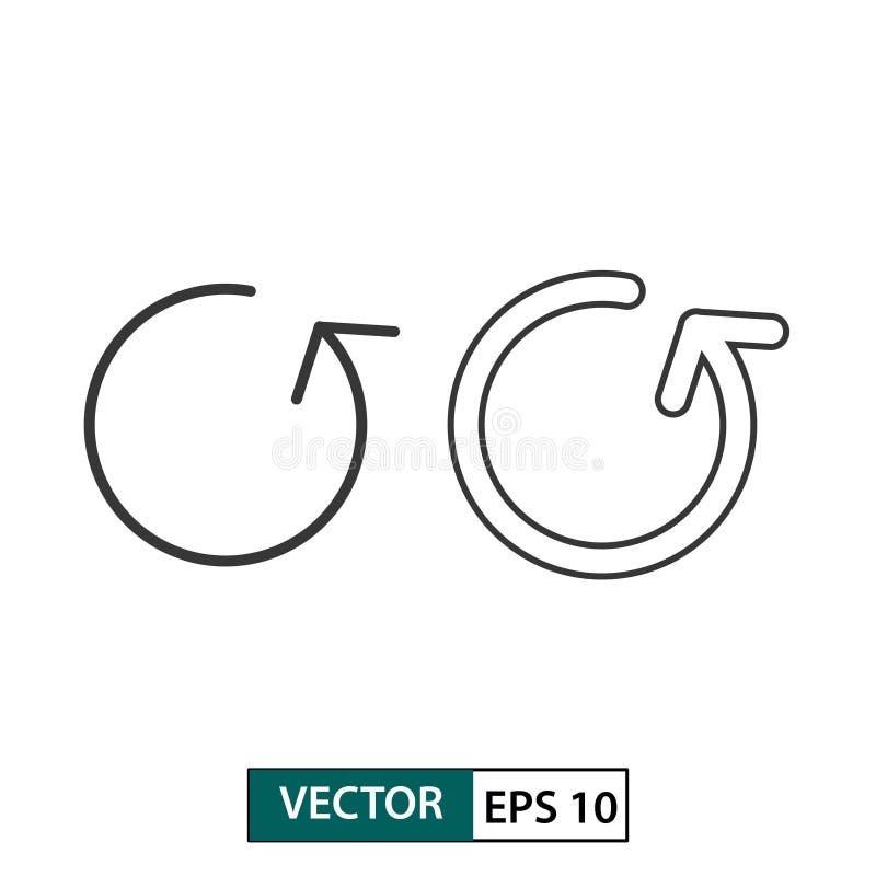 Reply Button Rotate Arrow Vector Icon Set. Isolated On White. Vector ... Reply Button Rotate Arrow Vector Icon Set. Isolated On White. Vector ...