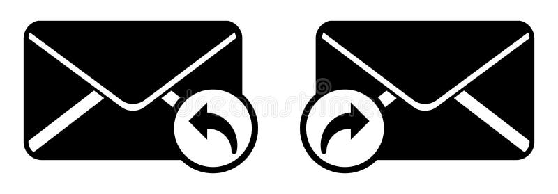 Reply or Forward Message Flat Icon for Apps and Websites Stock Vector ...