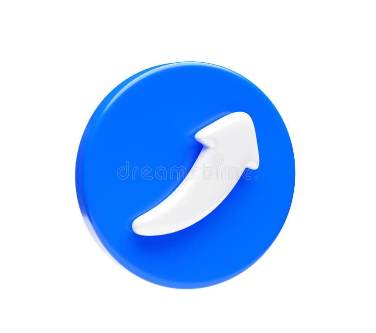 Reply Icon on Blue Bubble Symbol Element 3d Illustration Stock ...
