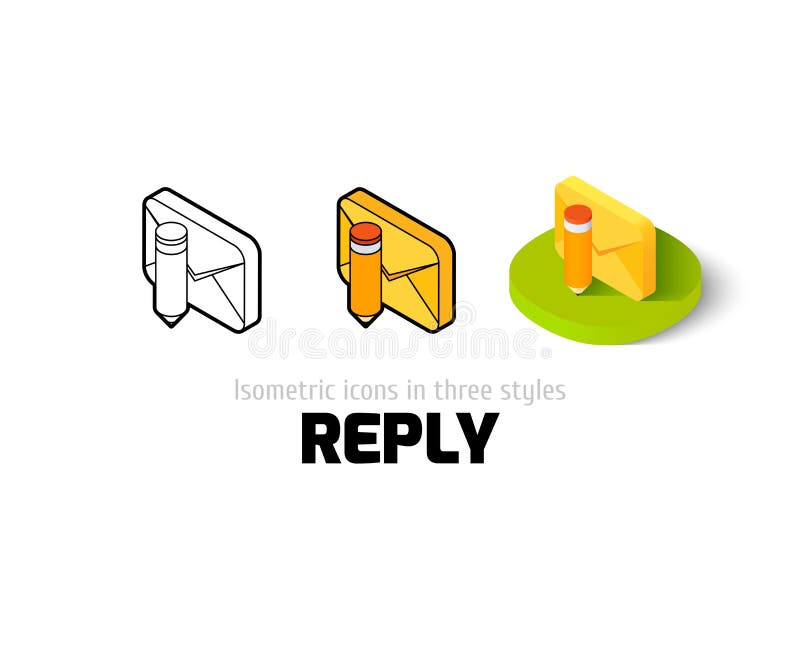 Reply Icon in Different Style Stock Vector - Illustration of email ...