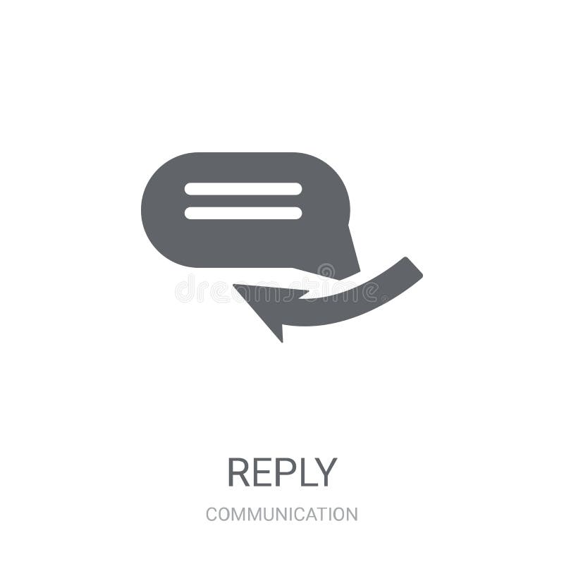 Reply Icon. Trendy Reply Logo Concept on White Background from C Stock ...