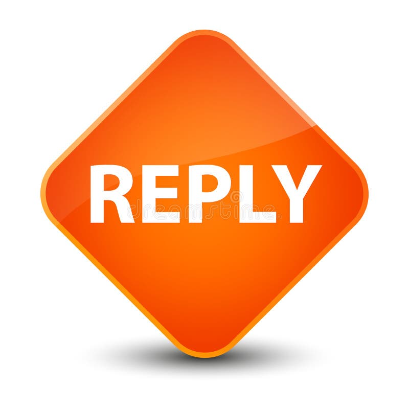 Reply Elegant Orange Diamond Button Stock Illustration - Illustration ...