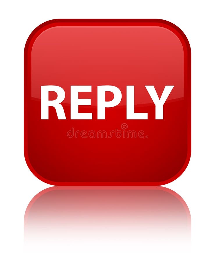 Reply Special Red Square Button Stock Illustration - Illustration of ...