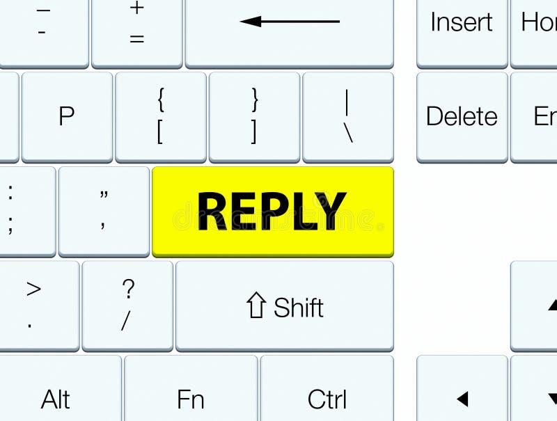 Reply Yellow Keyboard Button Stock Illustration - Illustration of ...