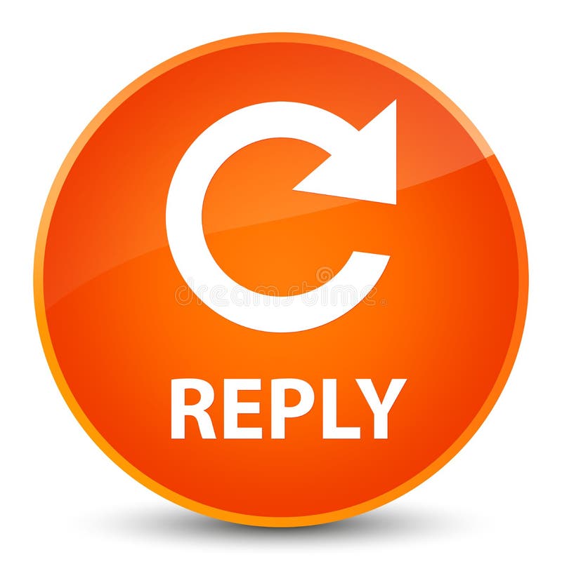 Reply (rotate Arrow Icon) Elegant Orange Round Button Stock ...