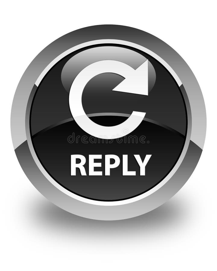 Reply (rotate Arrow Icon) Glossy Black Round Button Stock Illustration ... Reply (rotate Arrow Icon) Glossy Black Round Button Stock Illustration ...