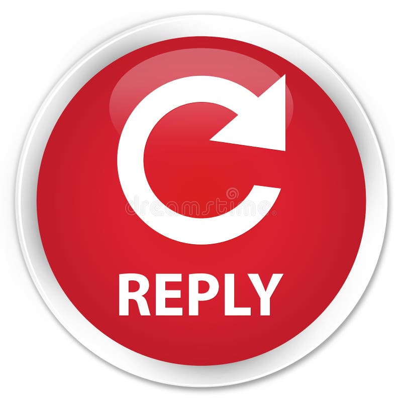 Reply (rotate Arrow Icon) Premium Red Round Button Stock Illustration ...