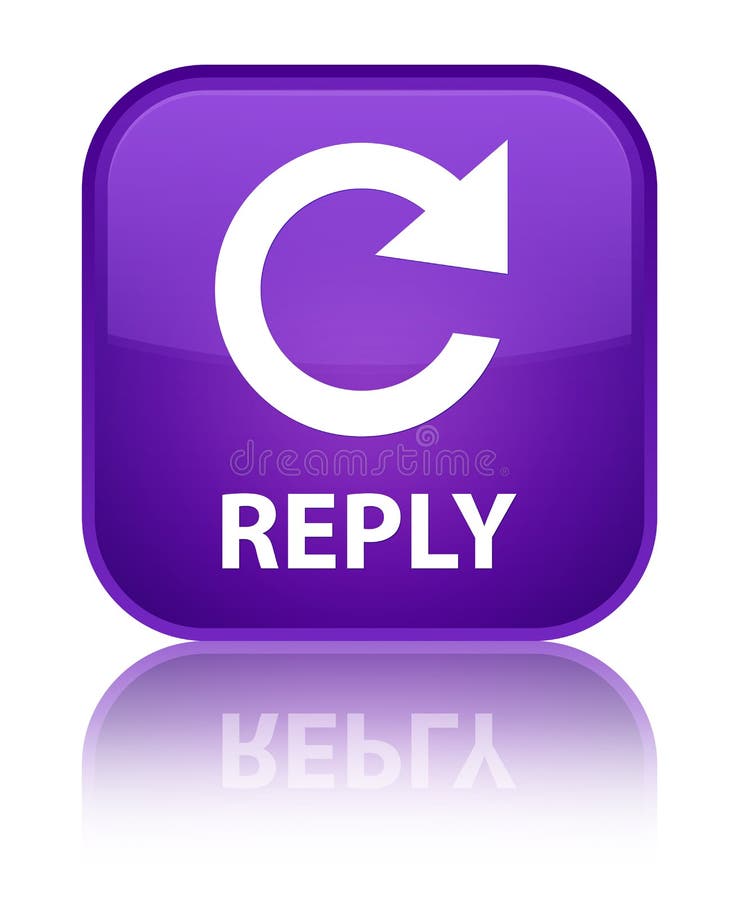 Reply (rotate Arrow Icon) Special Purple Square Button Stock ...