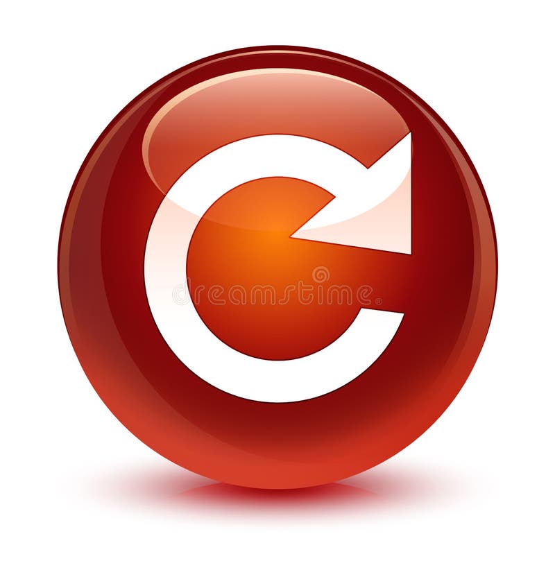 Reply Rotate Icon Glassy Brown Round Button Stock Illustration ...