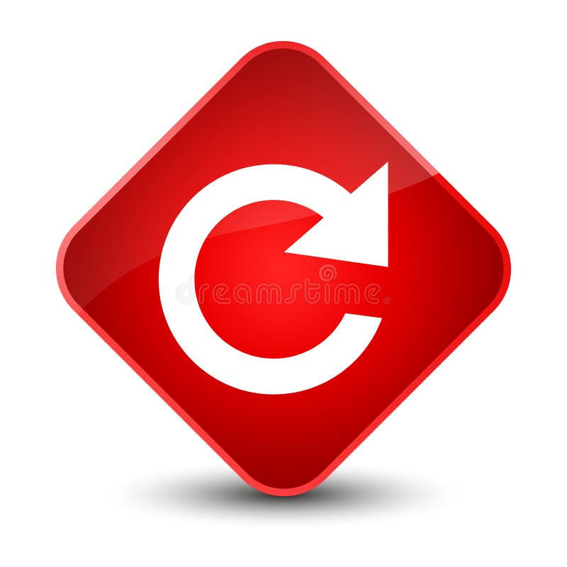 Reply Rotate Icon Elegant Red Diamond Button Stock Illustration ...