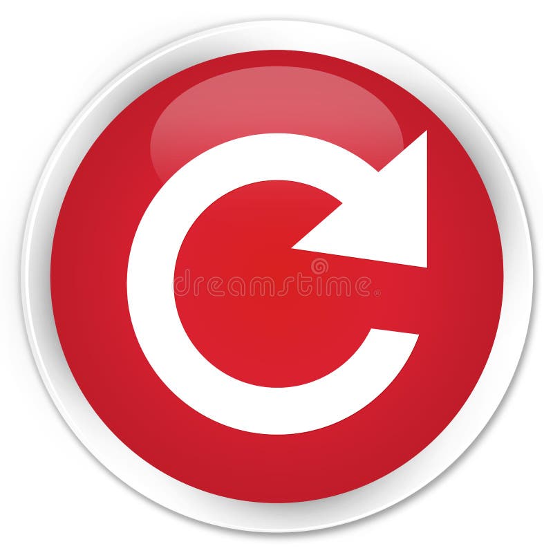 Reply Rotate Icon Premium Red Round Button Stock Illustration ...