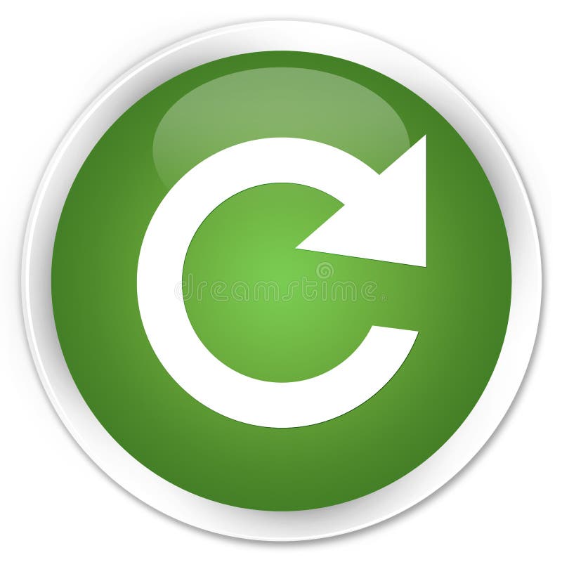 Reply Rotate Icon Premium Soft Green Round Button Stock Illustration ...