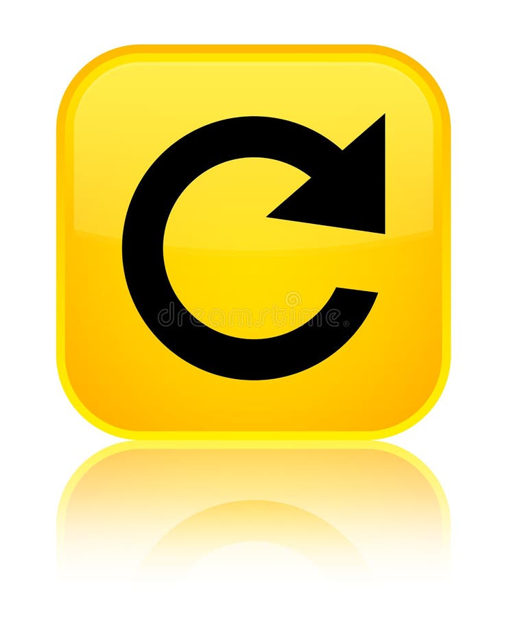 Reply Rotate Icon Special Yellow Square Button Stock Illustration ... Reply Rotate Icon Special Yellow Square Button Stock Illustration ...