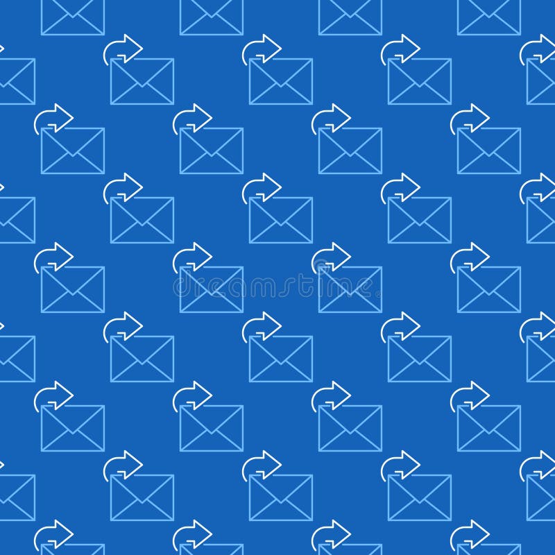 Reply To Email Message Concept Blue Line Seamless Pattern Stock ...
