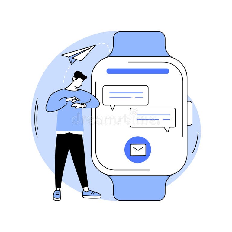 Smartwatch Typing Stock Illustrations – 164 Smartwatch Typing Stock ...