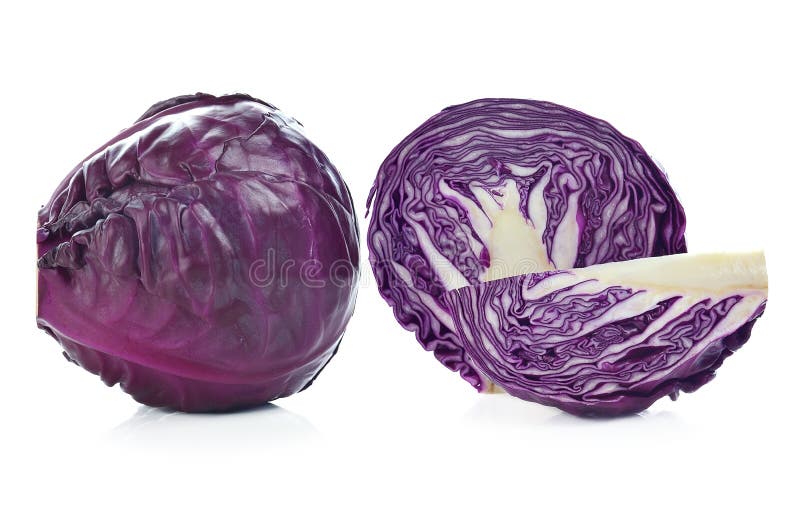 Repollo Morado Aislado En Fondo Blanco Imagen de archivo - Imagen de ...