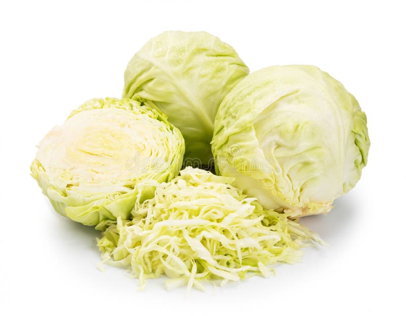 Repollo Recortado Aislado En Fondo Blanco Foto de archivo - Imagen de ...