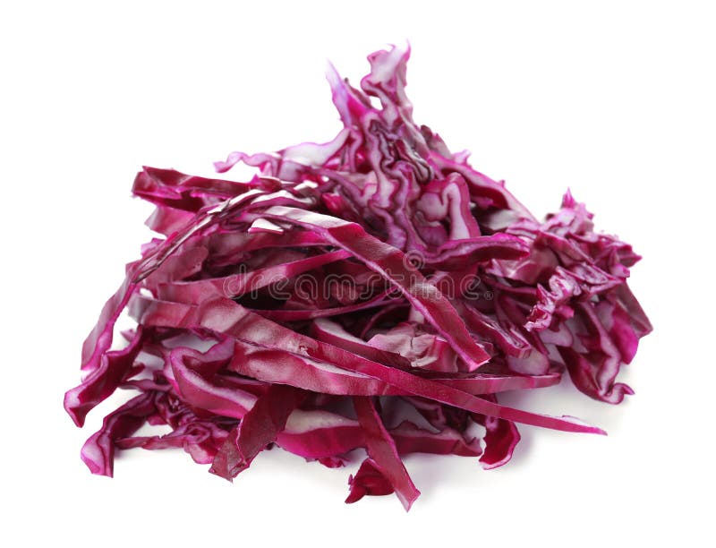 Repollo Rojo Picado Aislado Foto de archivo - Imagen de frescura, coma ...
