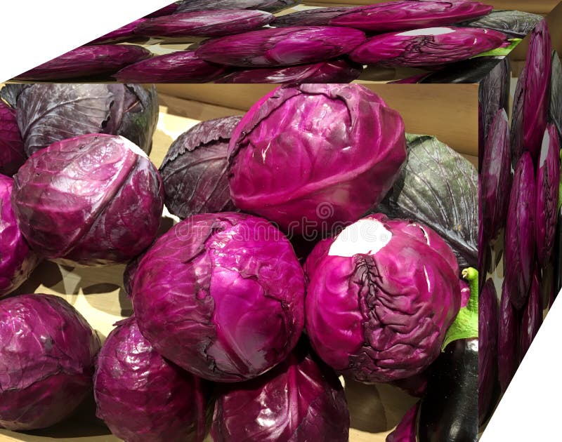 Repollo Rojo. Verduras Naturales, Vitaminas Naturales Imagen de archivo ...