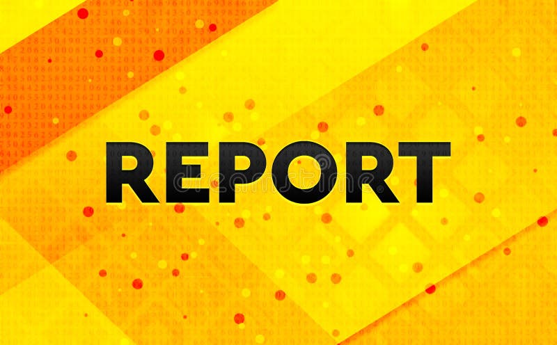 Report Abstract Digital Banner Yellow Background Stock Illustration ...