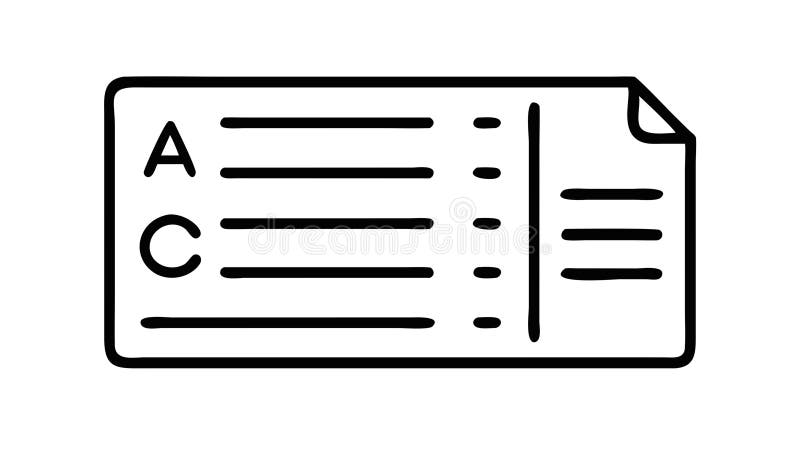 Report Card Document Icon Vector Illustration in Flat Style, Vector ...