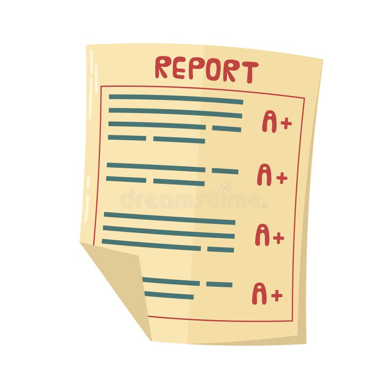 Report Card Icon Clipart Logotype Isolated Vector Illustration Stock ...