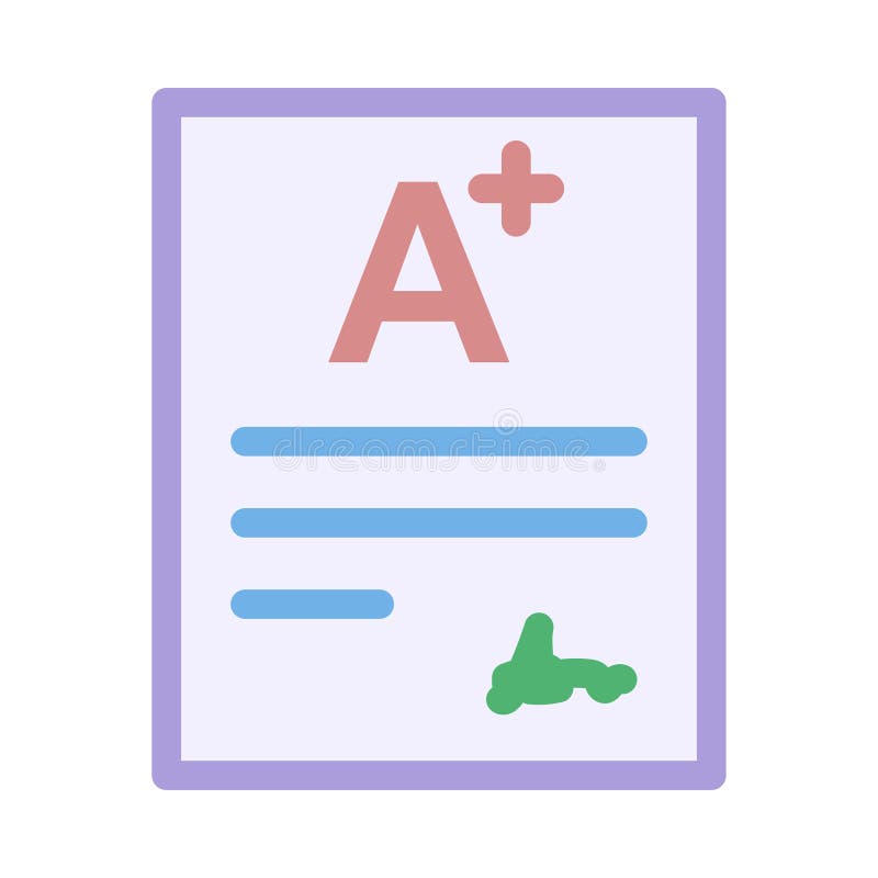 Report card icon stock illustration. Illustration of line - 100517277