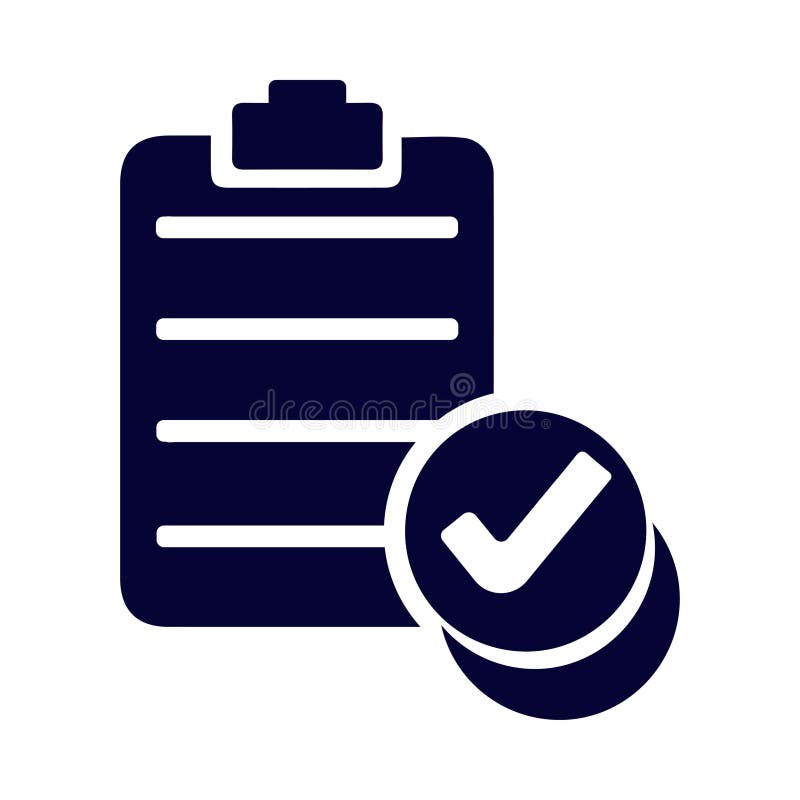 Report, Check Mark, Tick, Report Checking Icon Stock Vector ...