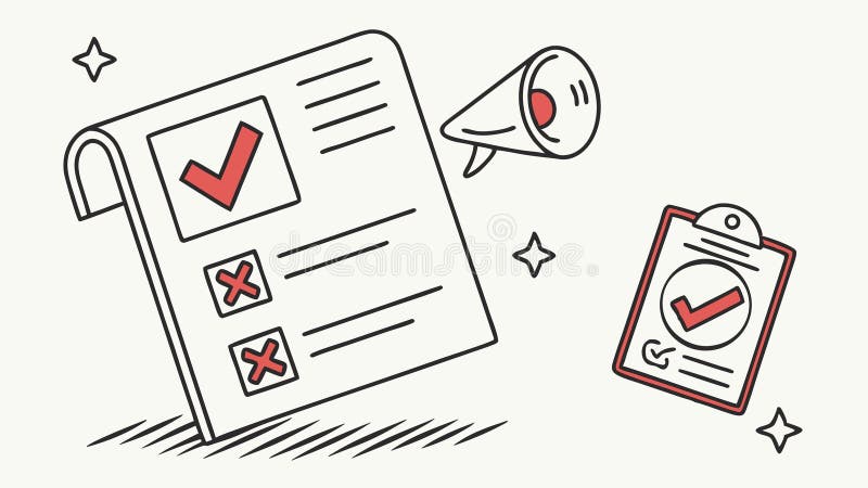 Report with Checklist Checkboxes Completed Marked Document Graphic ...