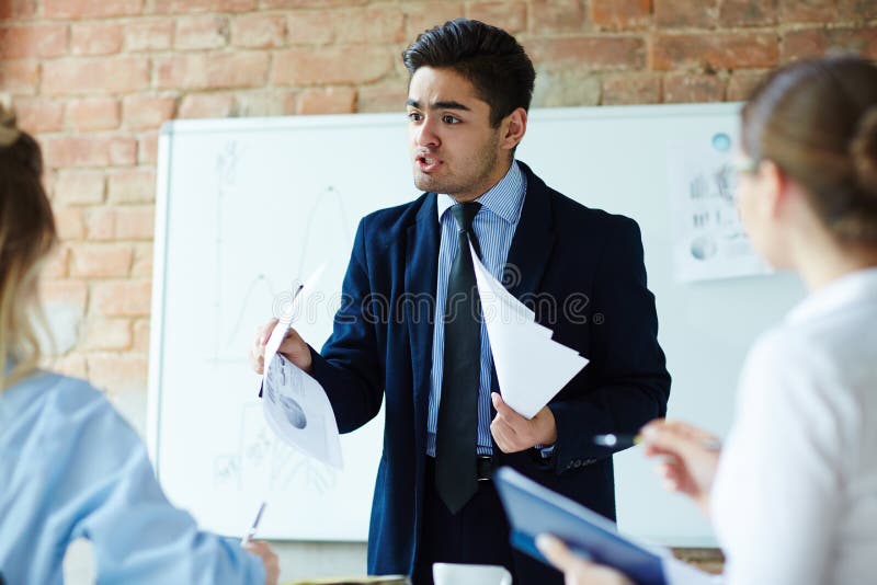 Report for colleagues stock photo. Image of creative - 97169636