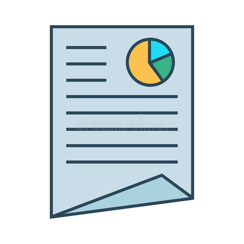 Report color line icon stock illustration. Illustration of accounting ...